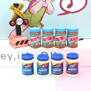 Mini Peanut Butter Mayo Mini Mayonnaise Fake Condiment Mini Jar Food ...