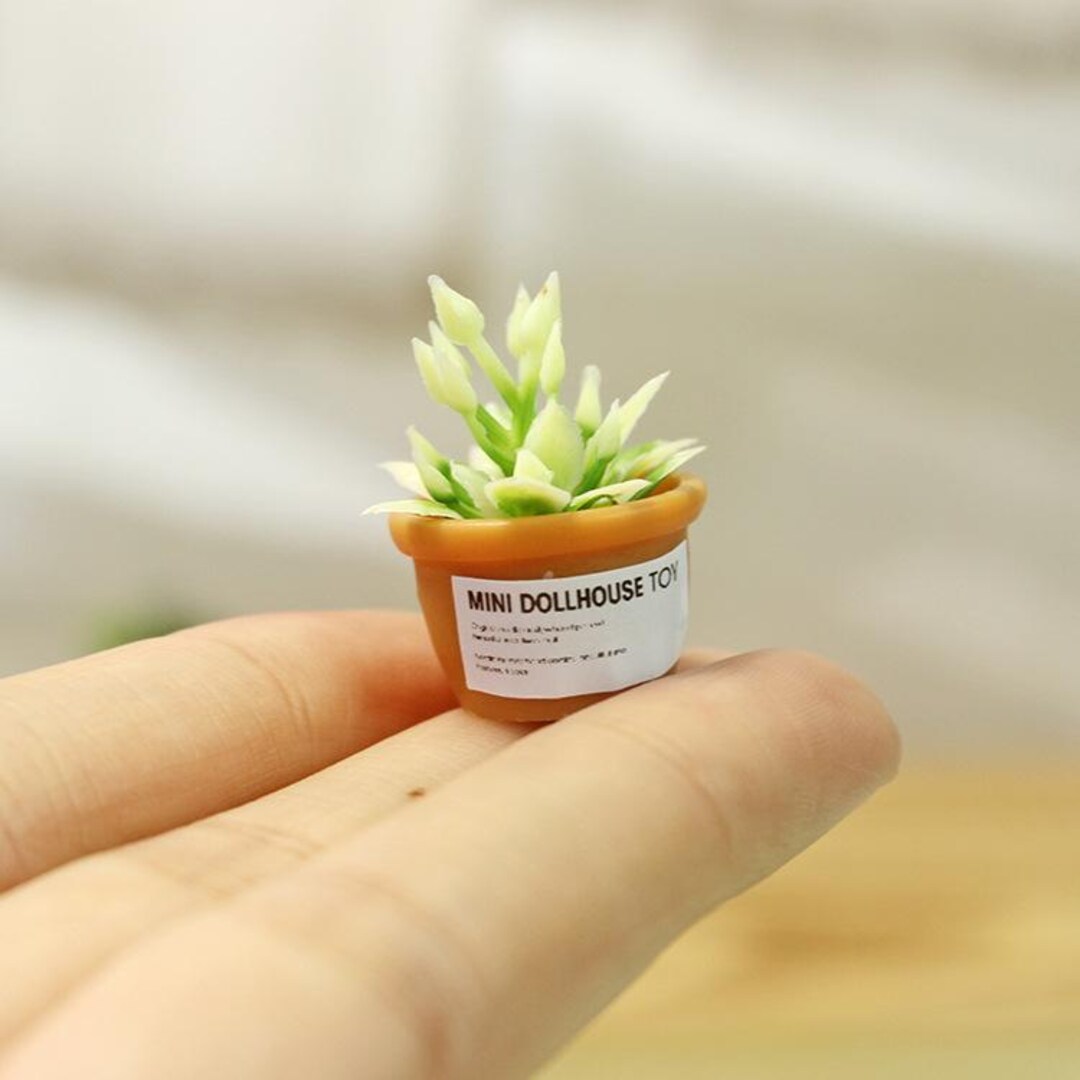 Mini Plant Pot for Dollhouse Mini Bonsai Mini Potted Plant Mini Greens ...