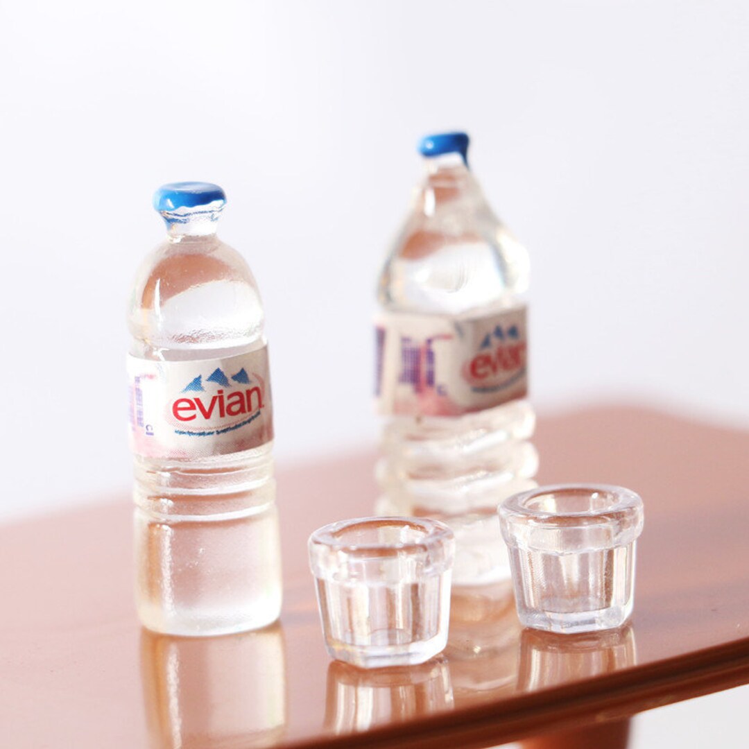 4pcs Set Mini Dollar Store Super Cute Fake Mini Bottled Water Realistic ...