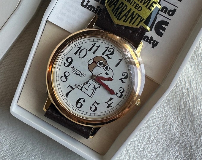 RARE SNOOPY Red Baron Peanuts Wristwatch Brand New in Box! - Etsy