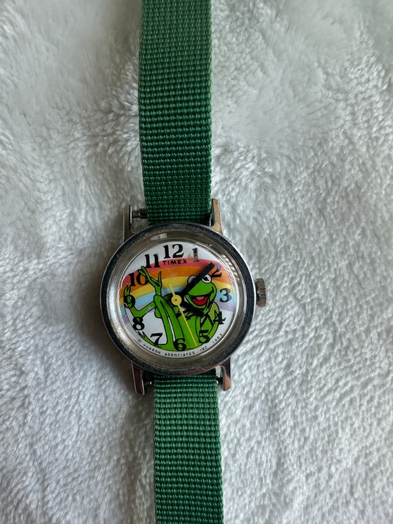 RARE KERMIT VINTAGE Wristwatch 1970s Jim Henson works - Gem