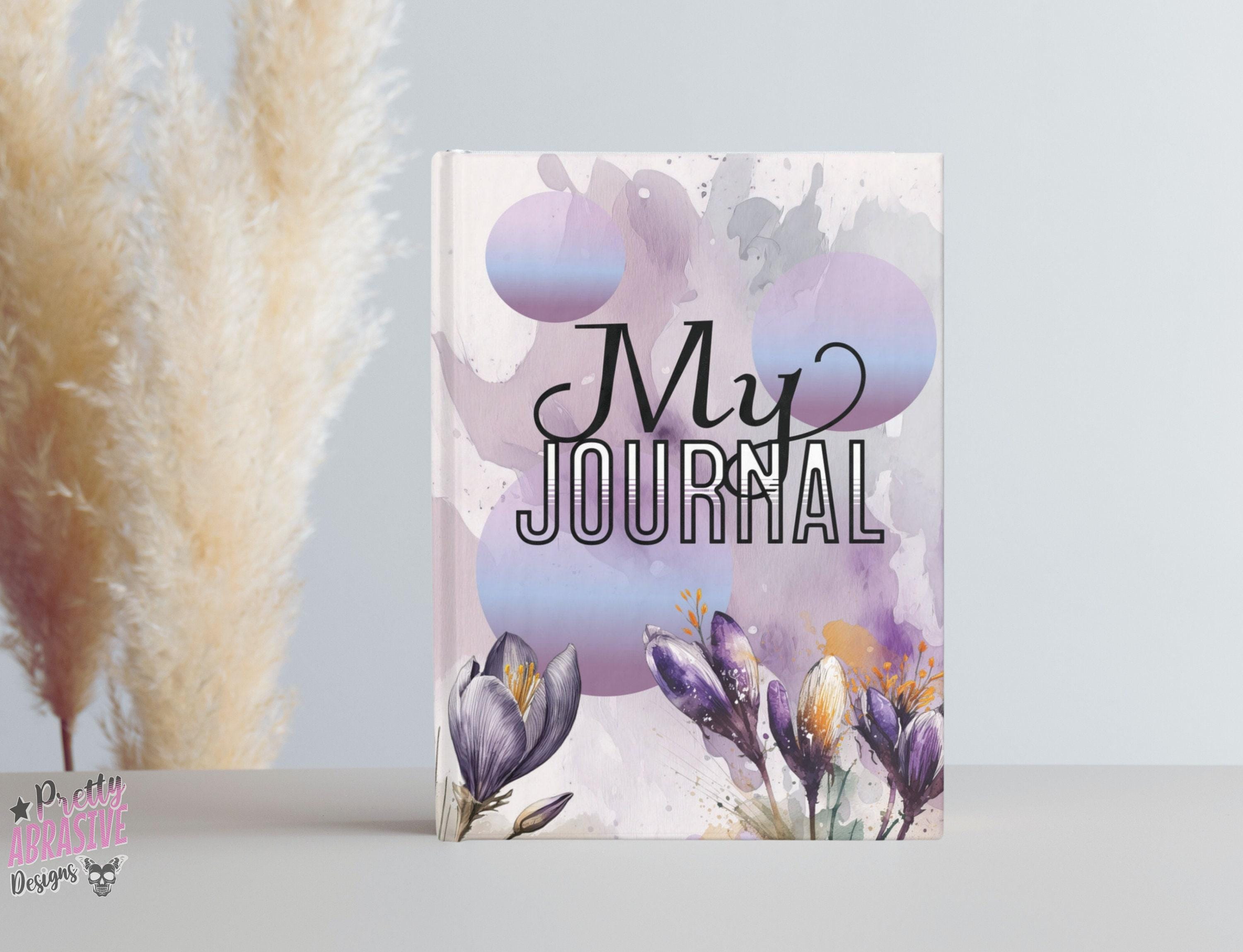 Journal Unique Purple Floral, Diary Gift for Her, Matte Hard-cover 7x5 ...