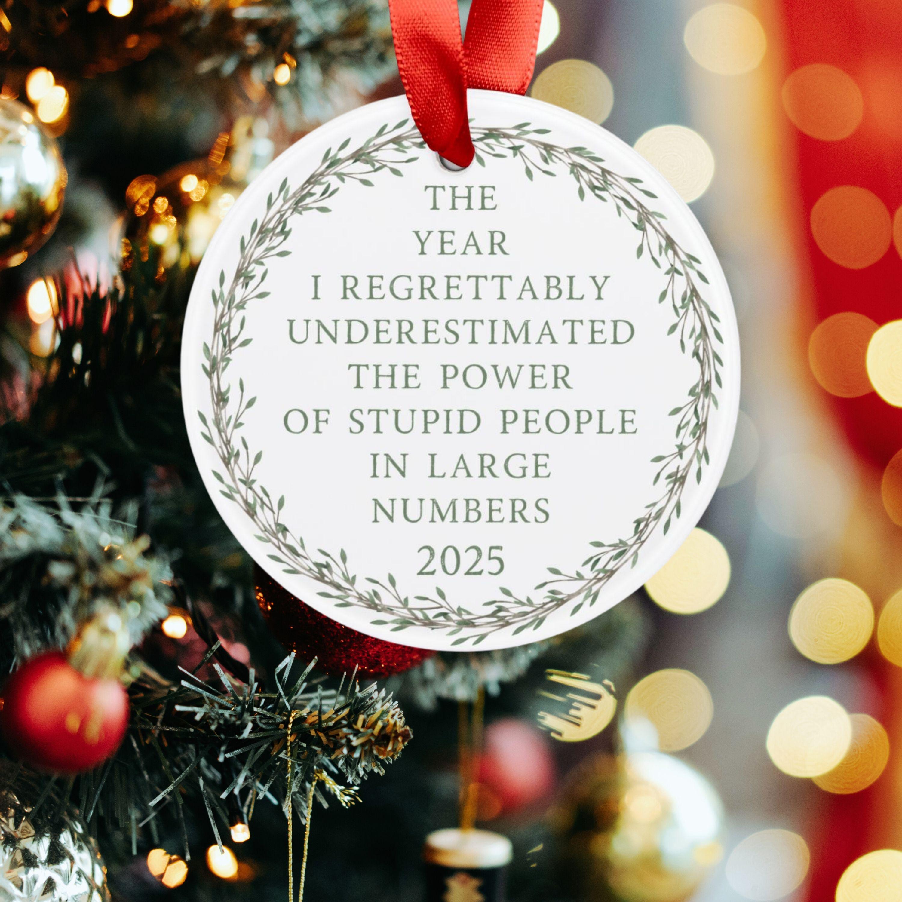 Minimalist Post-election Acrylic Christmas Tree Ornament, Year in ...
