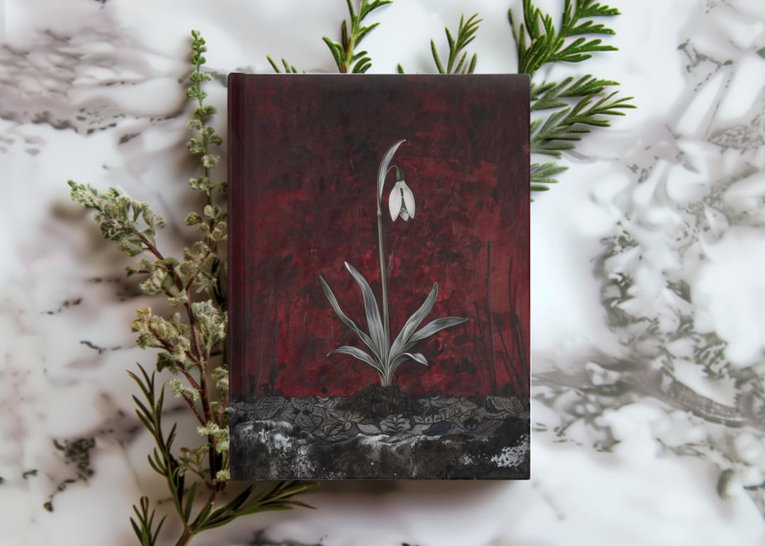 Snowdrop Flower Compact 7x5 Journal, January Birth Month Floral Hard ...