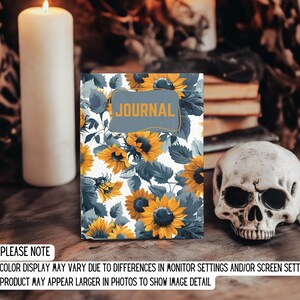 Sunflower Journal Compact-sized 7x5, Unique Aesthetic Diary Notepad ...