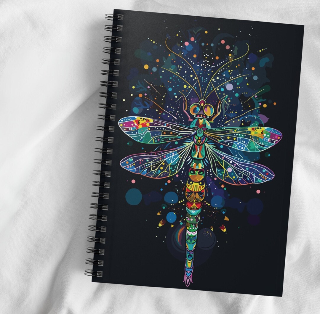 ON-SALE Dragonfly Colorful 6x8 Notebook, Artistic Dragonfly Colorful ...