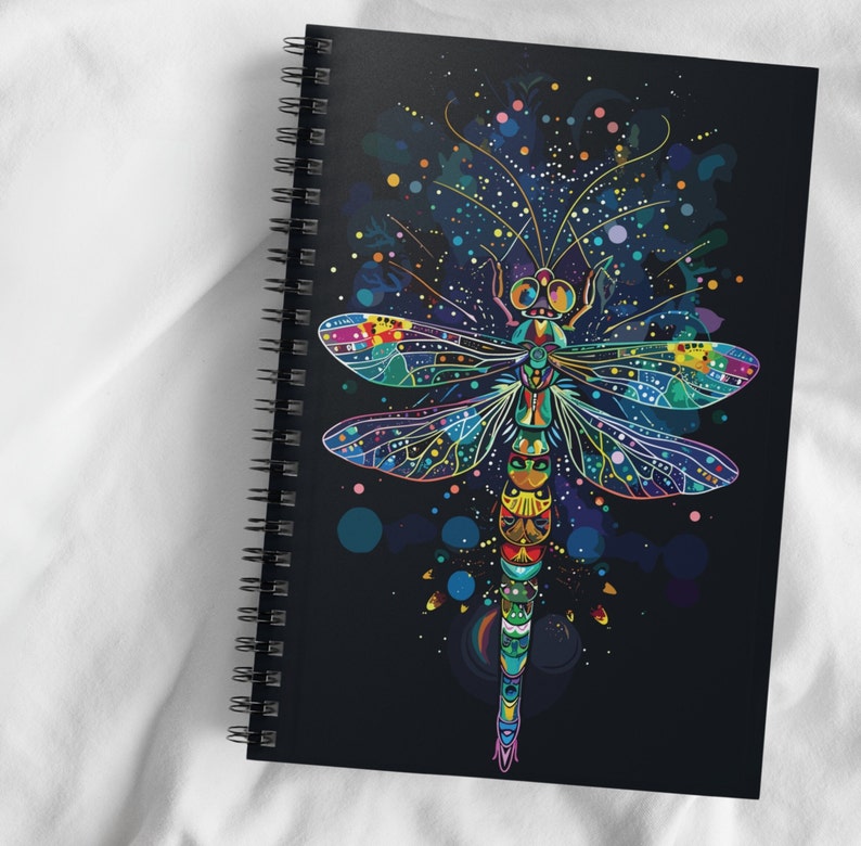 ON-SALE Dragonfly Colorful 6x8 Notebook, Artistic Dragonfly Colorful ...