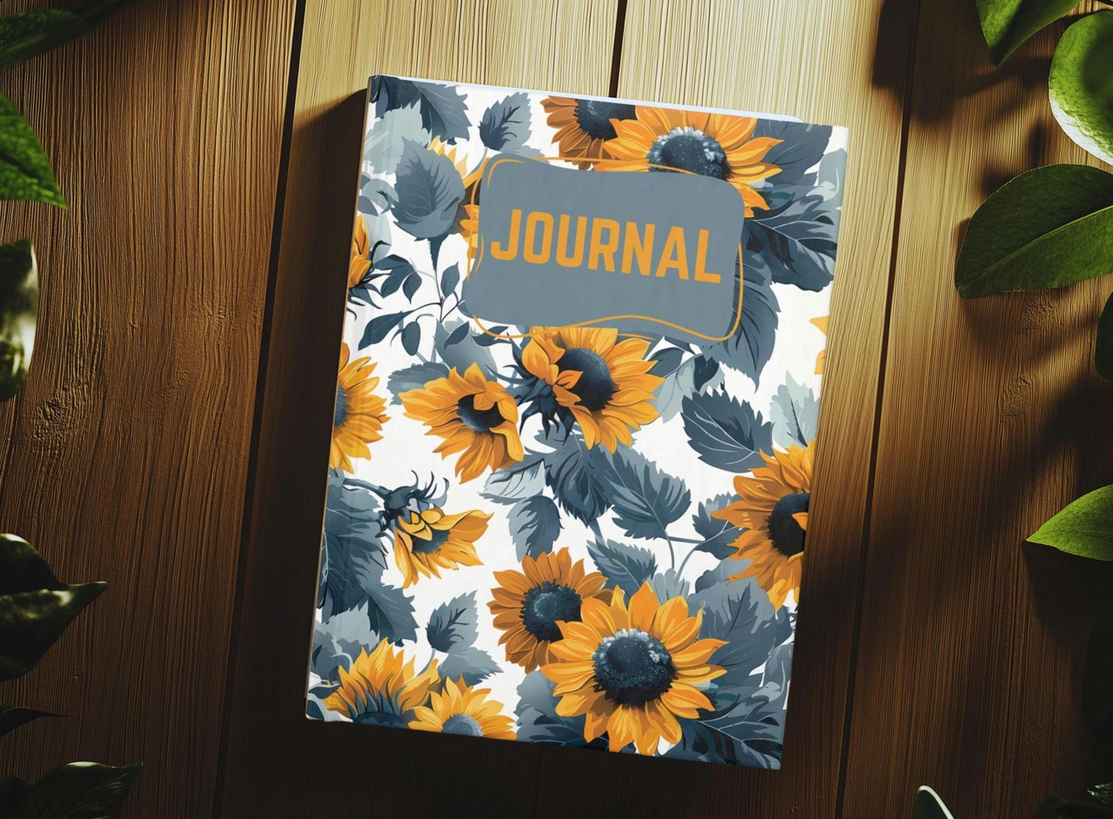 Sunflower Journal Compact-sized 7x5, Unique Aesthetic Diary Notepad ...