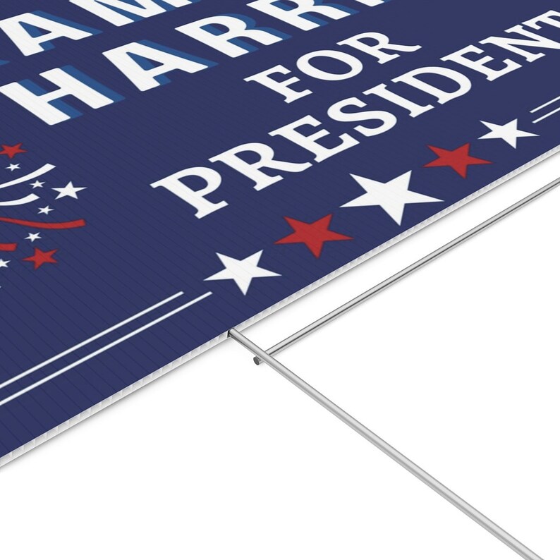 Kamala Harris for 24 President Yard Sign, 24 Presidential Campaign Sign ...