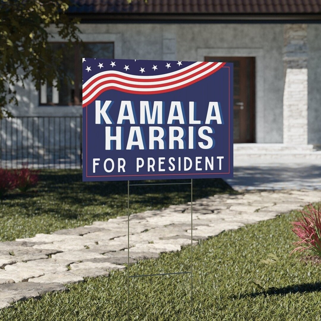 Kamala Harris for President Lawn Sign 18x24, Presidential Campaign Sign ...