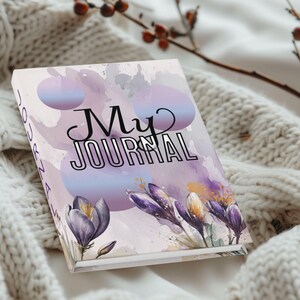 Journal Unique Purple Floral, Diary Gift for Her, Matte Hard-cover 7x5 ...
