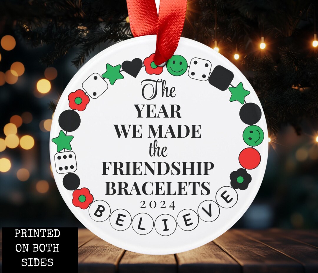 Swiftie-inspired Friendship Bracelet Christmas Tree Ornament, Acrylic ...