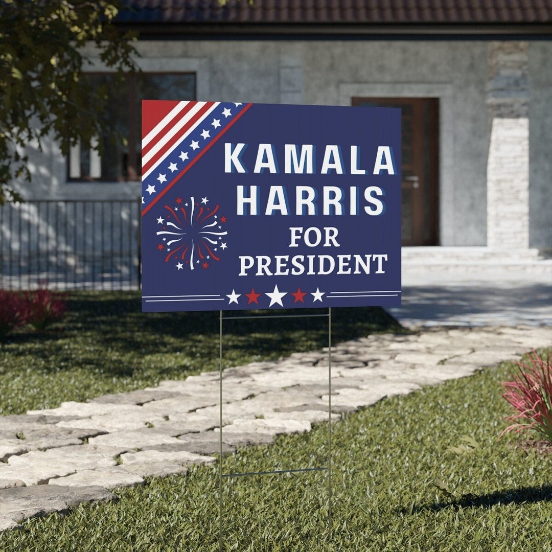 Kamala Harris for 24 President Yard Sign, 24 Presidential Campaign Sign ...