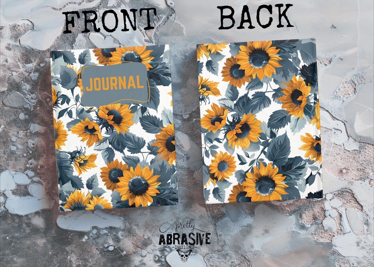 Sunflower Journal Compact-sized 7x5, Unique Aesthetic Diary Notepad ...