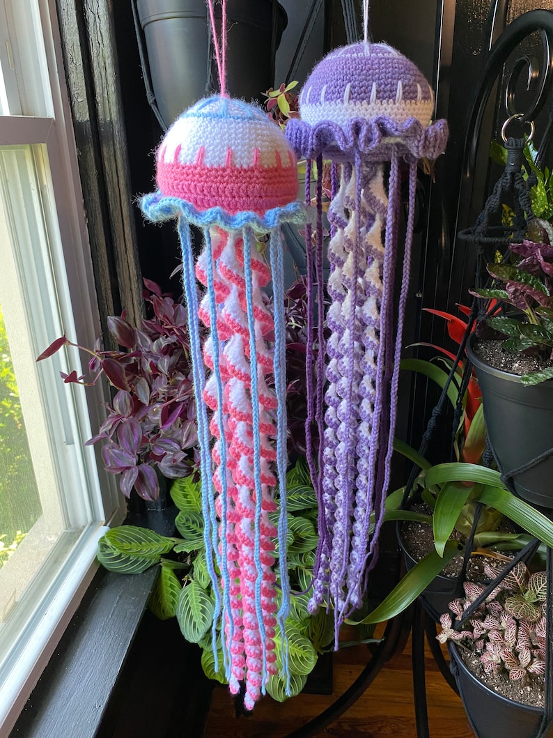 Handmade Crochet Jellyfish | Plush | Stuffed Animal - Etsy