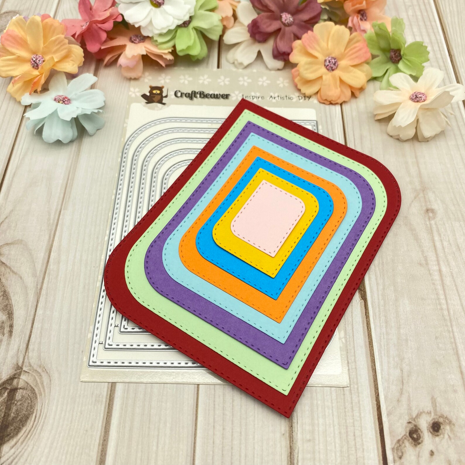 Multi-layered Geometirc Pattern Frame Metal Cutting Die Circle Rhombus ...