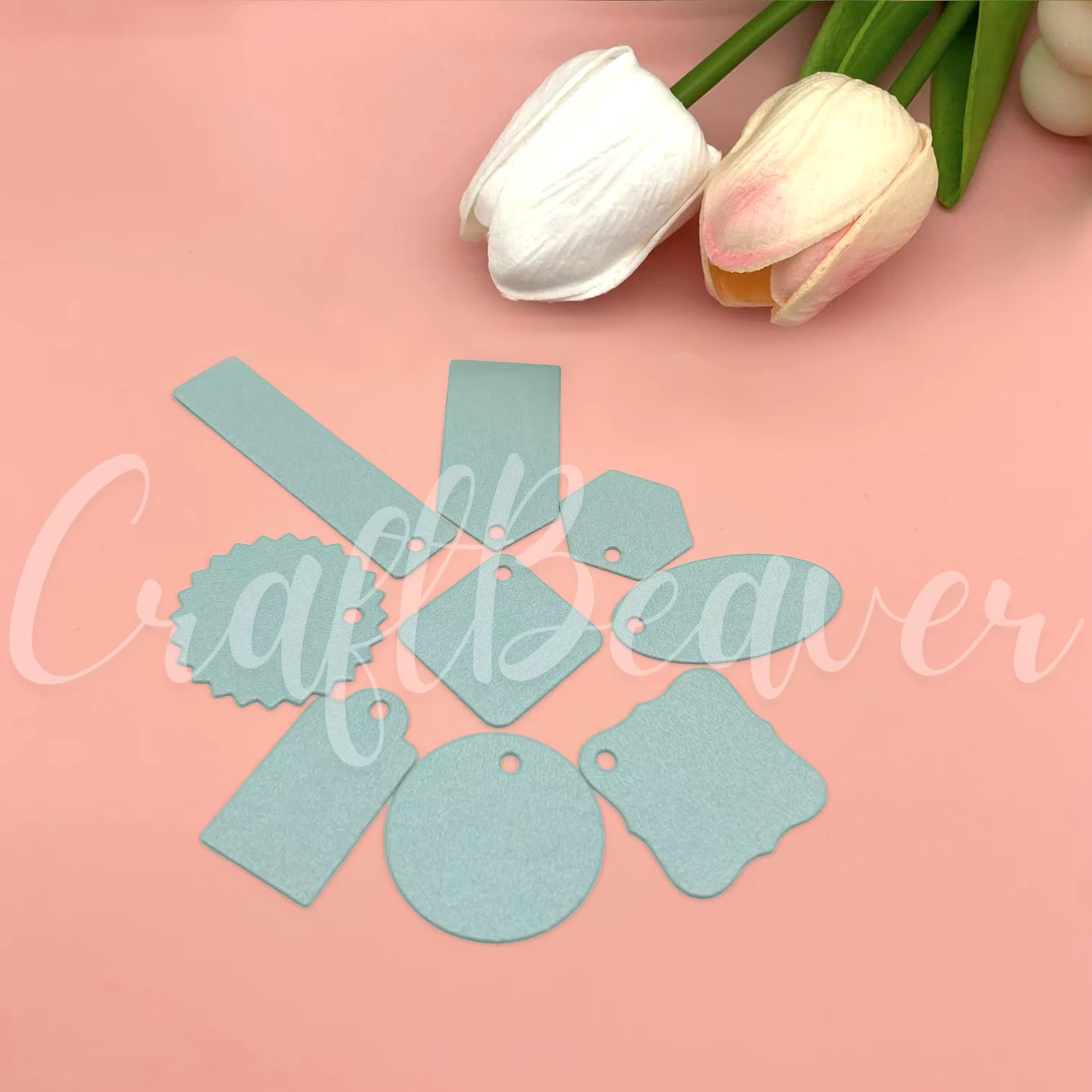 9pcs Gift Tag Label Metal Cutting Dies With Holes Frame Die-cut Set ...