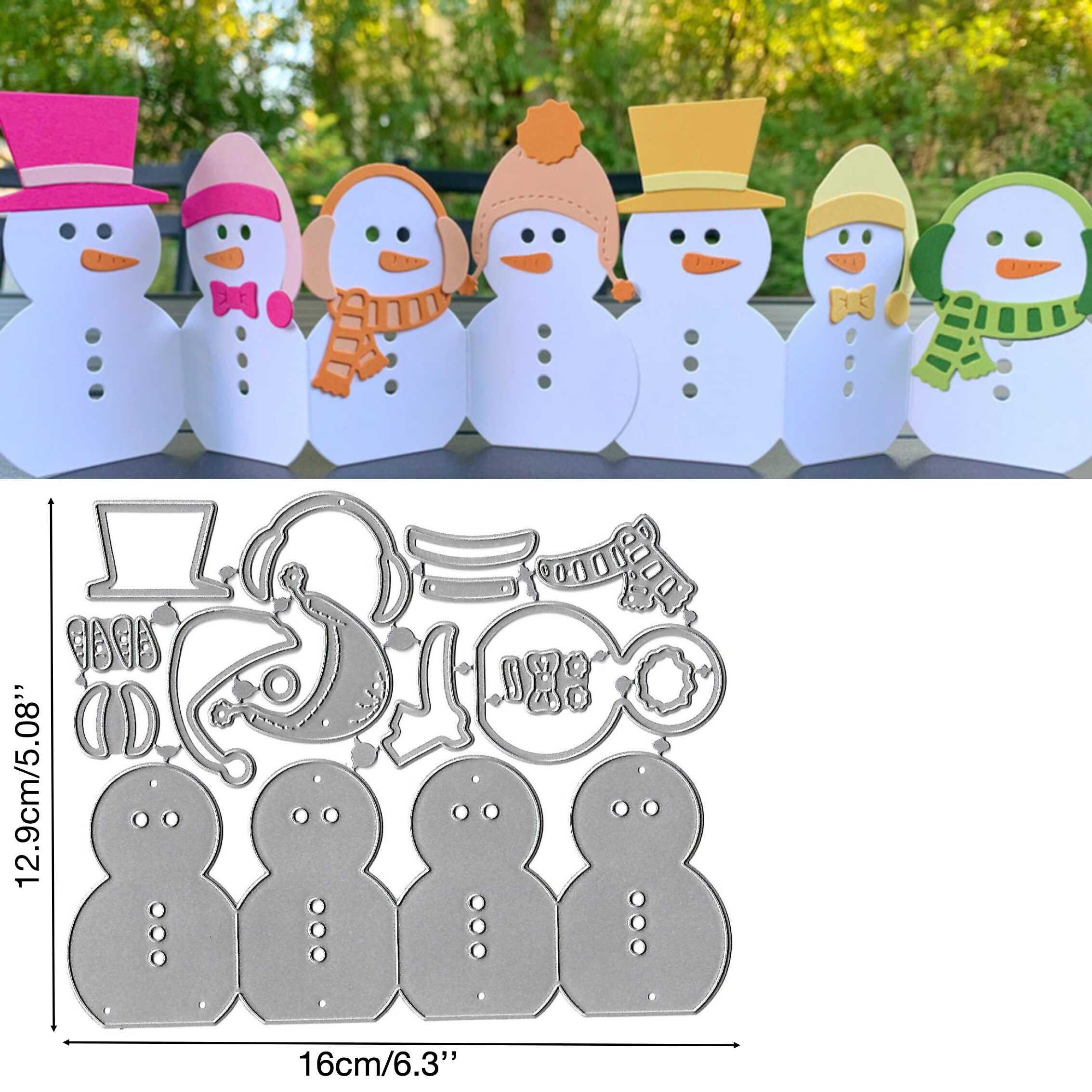 Snowman Metal Cutting Dies Christmas Gnome Die Cuts for Card Making DIY ...
