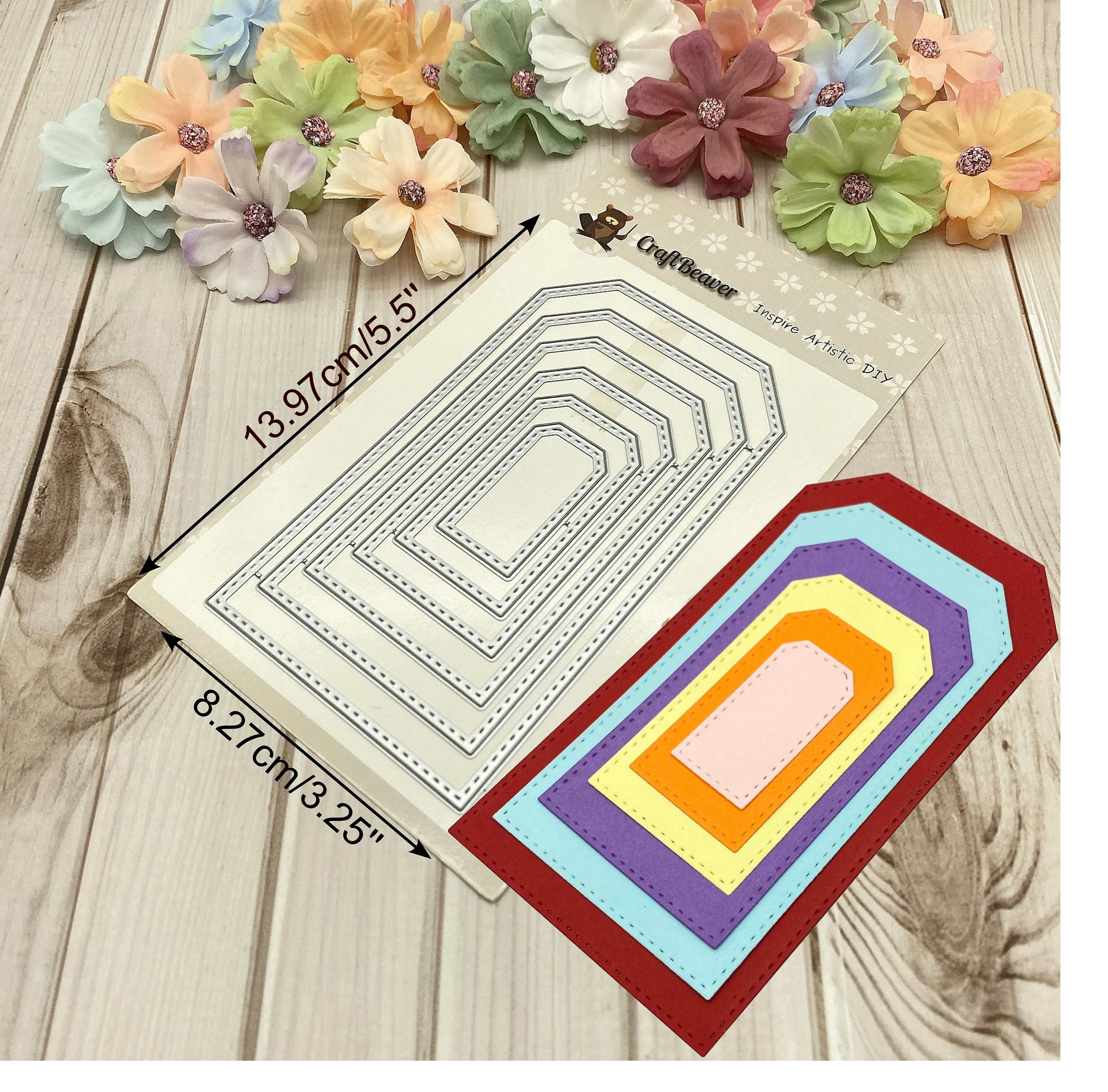 Multi-layered Geometirc Pattern Frame Metal Cutting Die Circle Rhombus ...