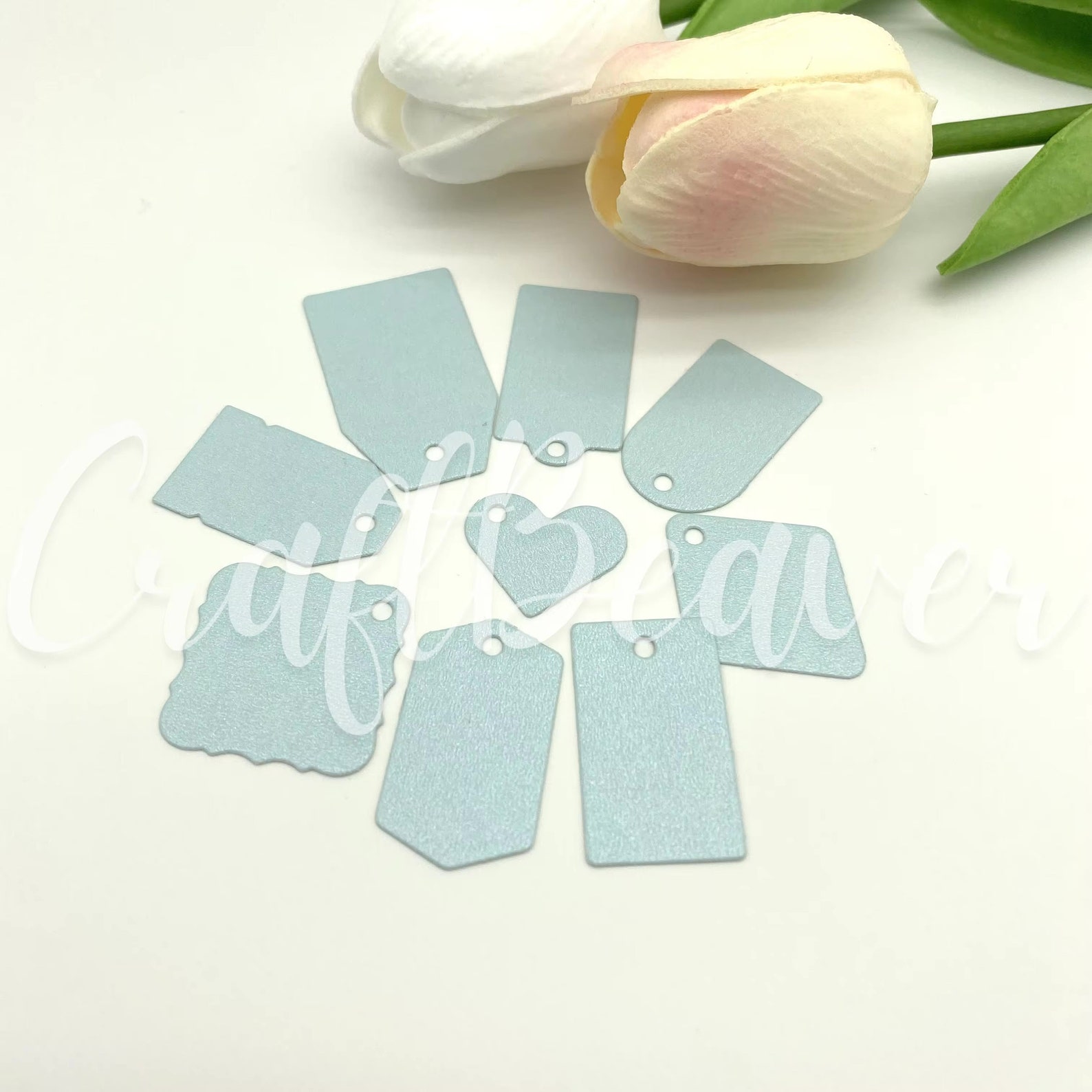9pcs Gift Tag Label Metal Cutting Dies With Holes Frame Die-cut Set ...
