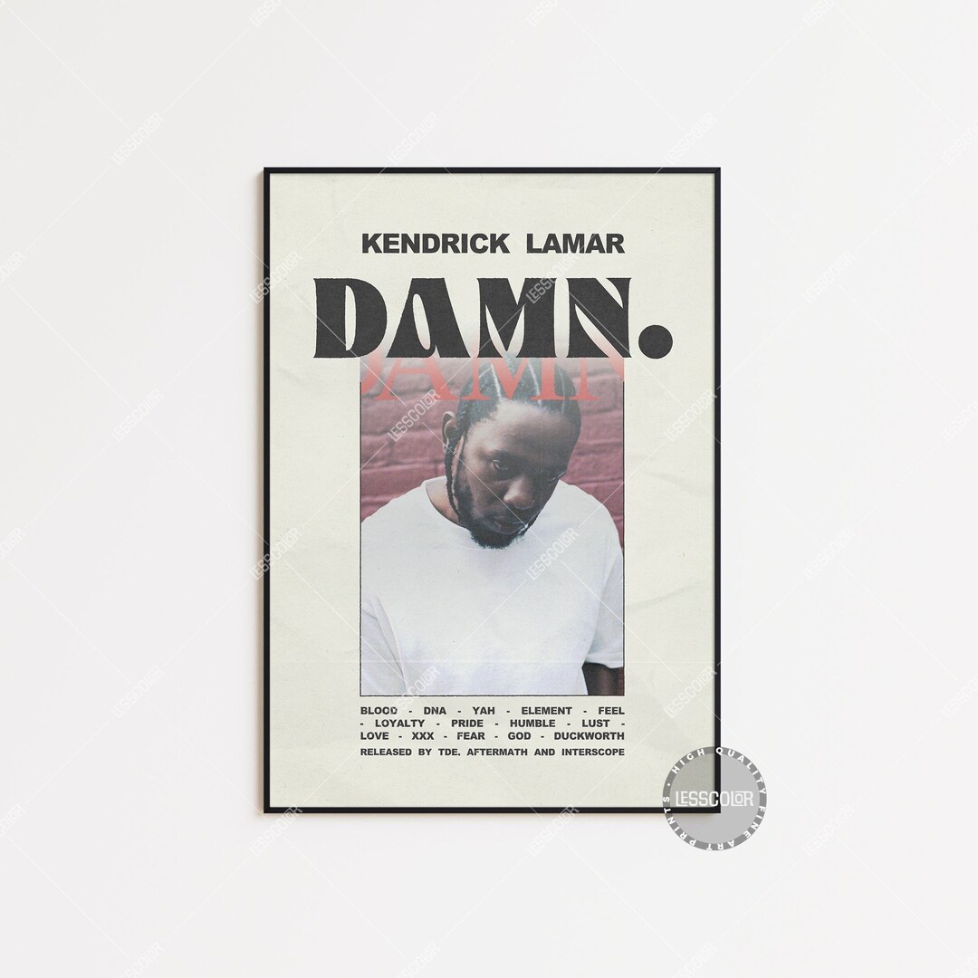 Kendrick Lamar DAMN. / Kendrick Lamar Posters / Damn Poster/ Album ...