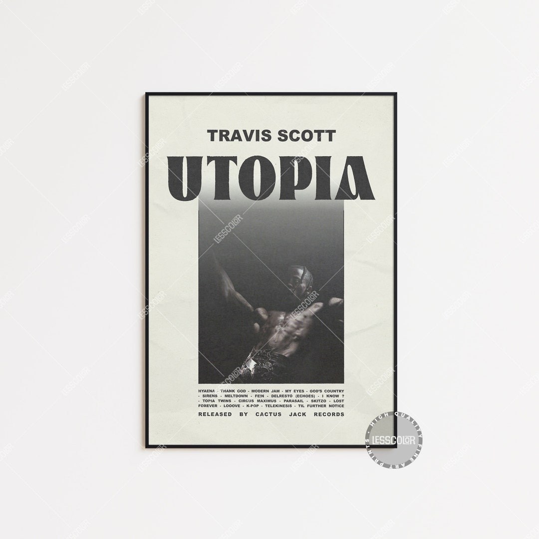 Travis Scott Poster Utopia Poster Tracklist Album Cover Poster Poster ...