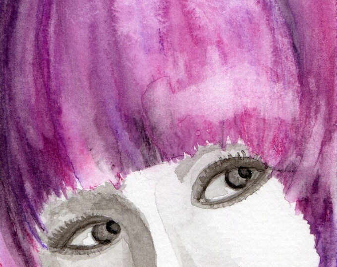Violetoriginal India Ink/watercolor Pencil Drawing - Etsy