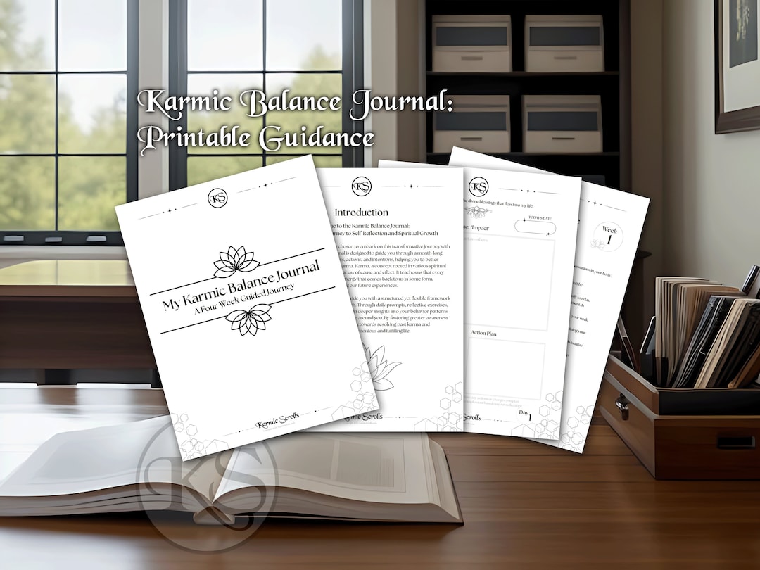 Karmic Balance Journal: Printable Guidance - Etsy
