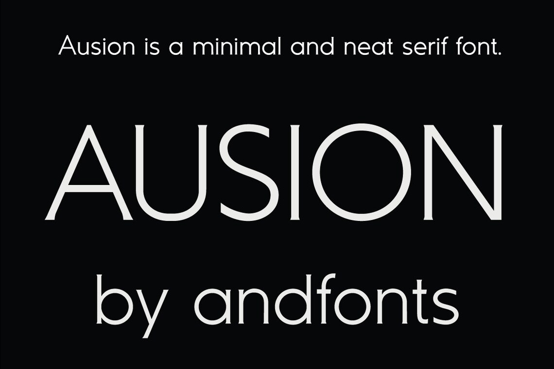 Ausion, Minimal Sans Serif Font - Etsy