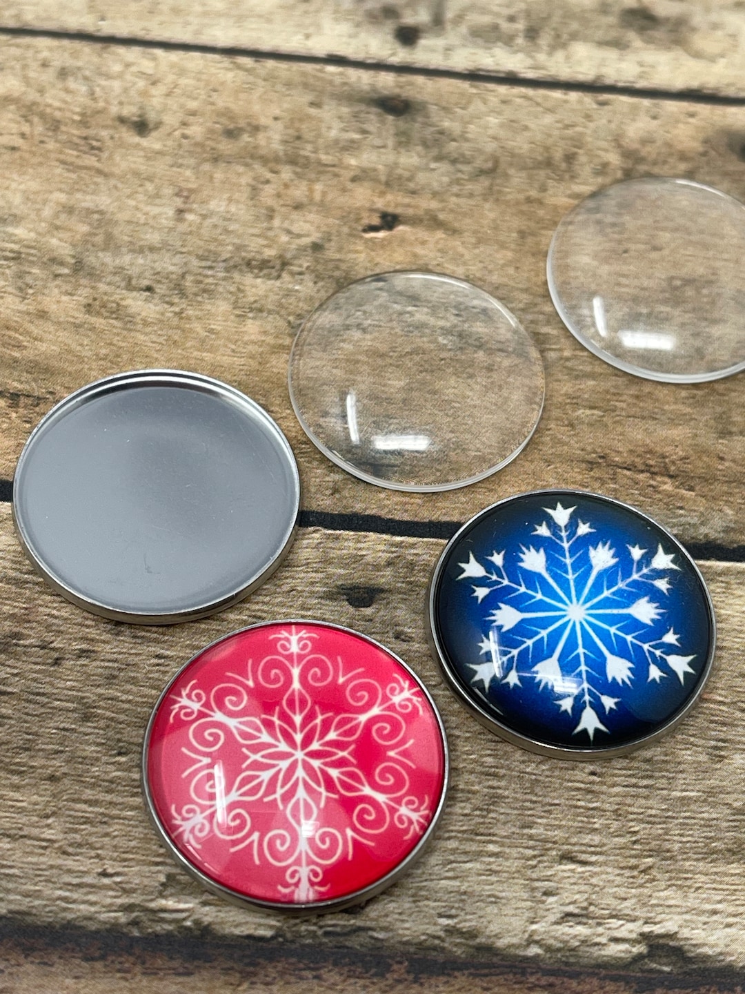 DIY Kit 20 MAGNETS Kit Bezels Glass Magnets Easy & Fun Stainless Gift ...