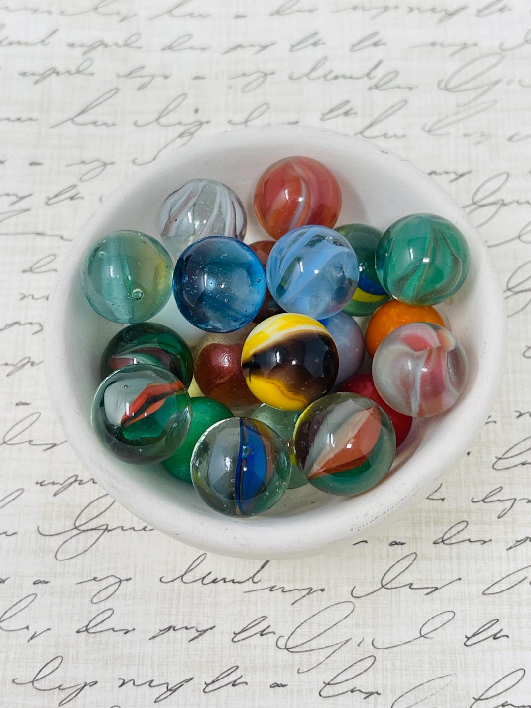 20 Vintage Marbles Lot Swirl Colored Toys Games Collecting Crafts Gift ...