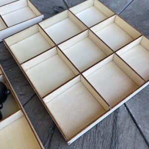 1 Sorting Tray Wooden Storage Display Wood Shelf Shadow Box Wooden Bead ...