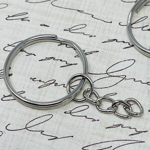 20 Piece DIY Iron Silver Keychain Sets 24mm Keychain Rings Jump Rings ...