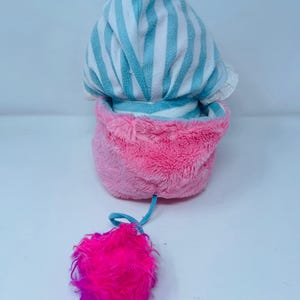 Vintage 1986 Popples Cribsy Plush Baby Pink Tail Rattle Popples Toy 80s ...