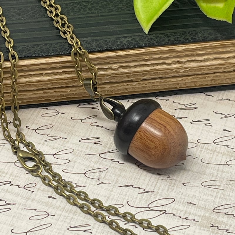 Acorn Necklace - Etsy