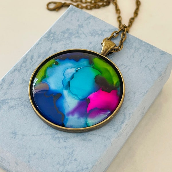 Alcohol Ink Jewelry - Etsy