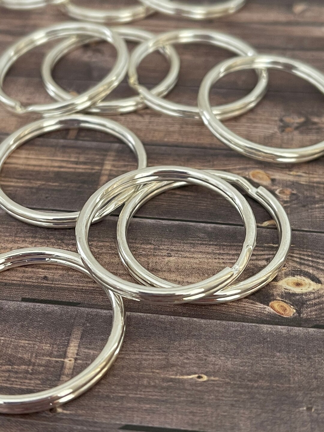 50 32mm Key Rings Large Split Rings Keyrings Purse Charms - Etsy