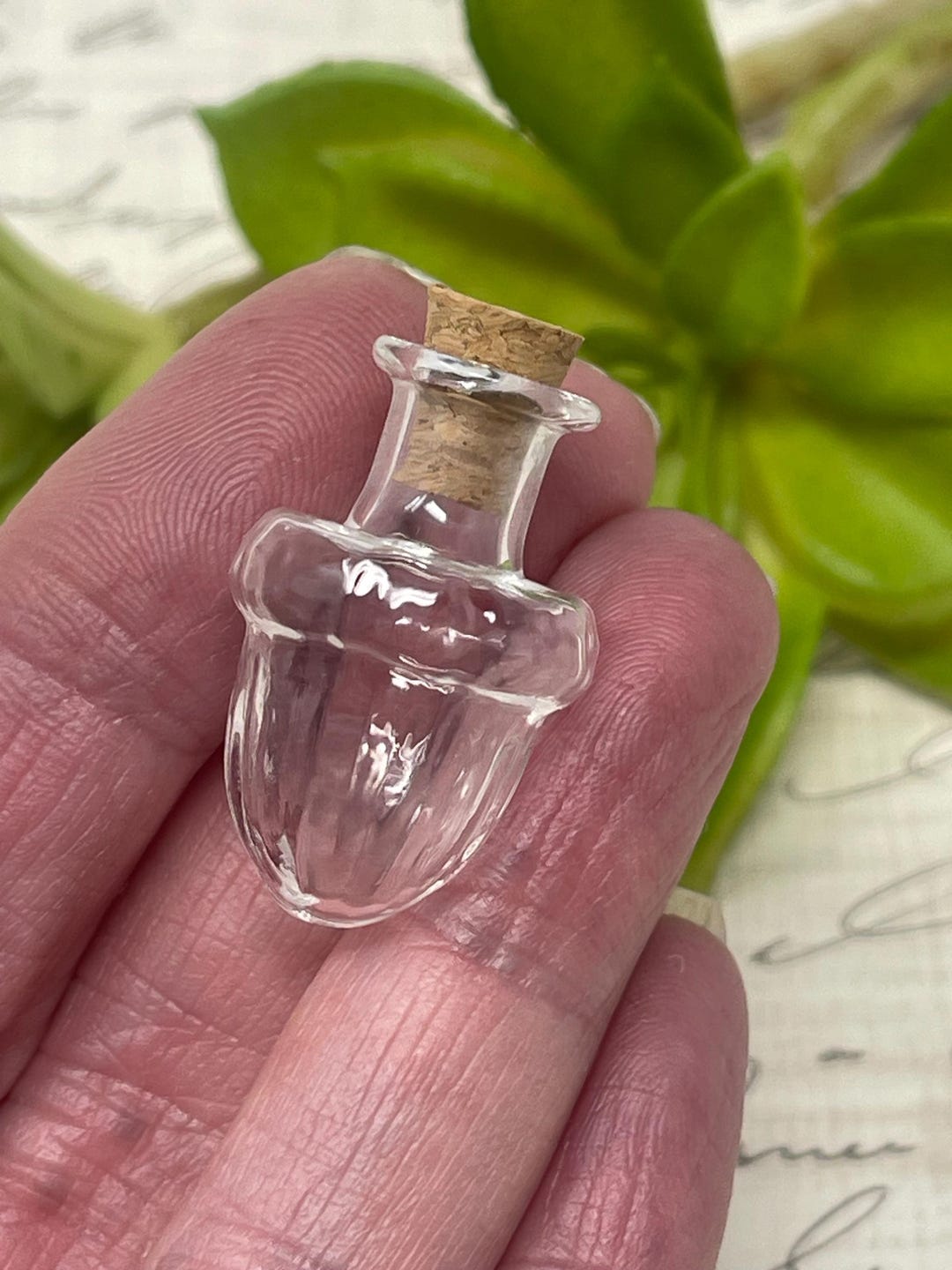 10 Acorn Wish DIY Small Tiny Glass Jars Apothecary Bottles 22 X 18mm ...