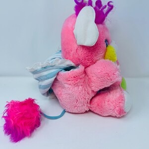 Vintage 1986 Popples Cribsy Plush Baby Pink Tail Rattle Popples Toy 80s ...