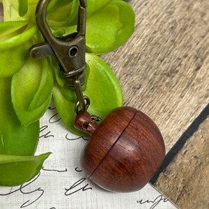 1 Wooden Apple Keepsake Pendant - Apple Wish Box - Apple Screw Cap Lid ...