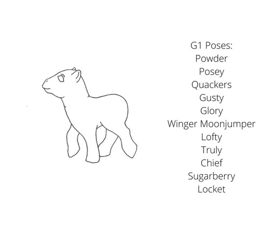 My Little Pony Blank Line Art Templates G1 - Etsy Australia