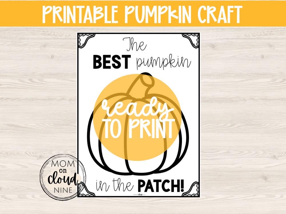 Pumpkin Craft for Kindergarten Pumpkin Fine Motor Activities Pumpkin ...