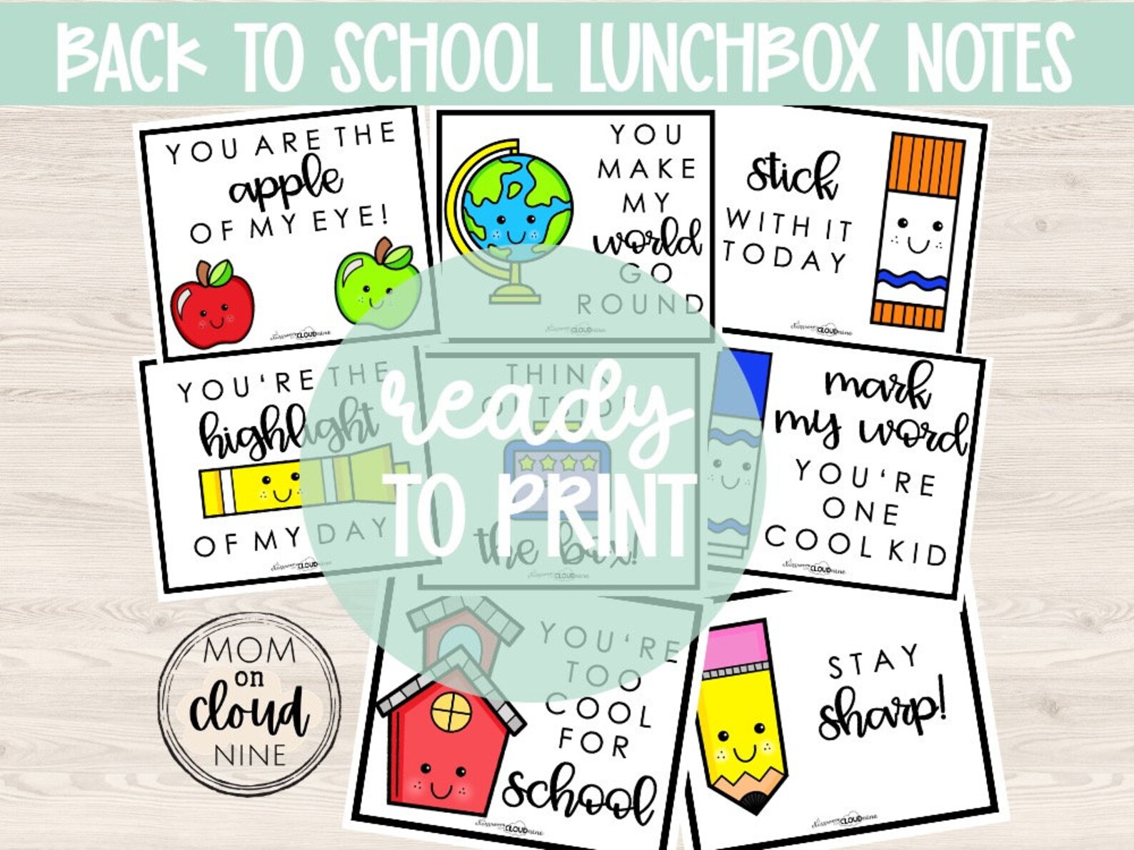 Little Lunchbox Cards, Printable Lunch Box Love Notes Lunch Box Cards ...
