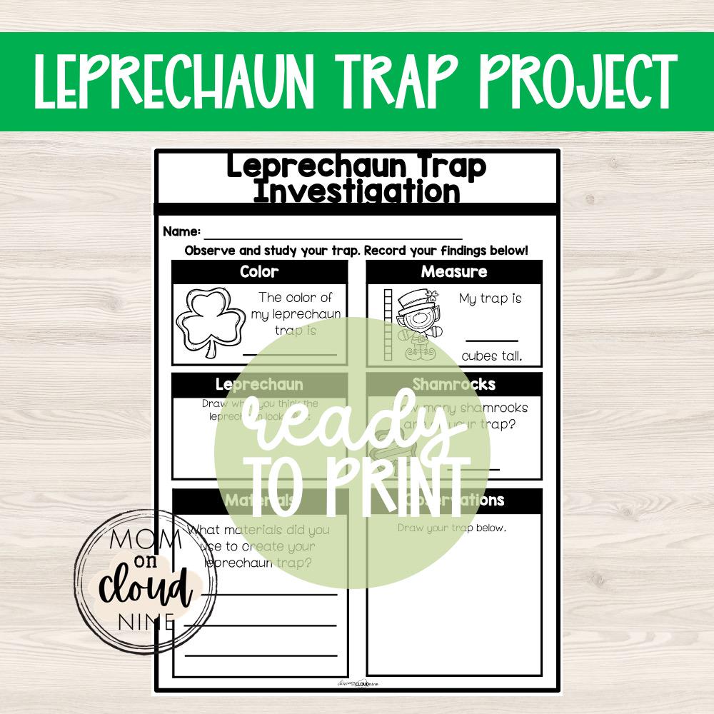 Leprechaun Trap Printable | Kindergarten Leprechaun Trap Project ...