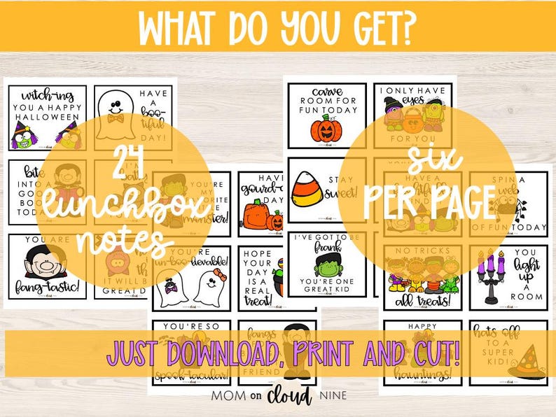 Halloween Lunch Box Notes | Halloween Lunchbox Notes | Printable Lunch ...