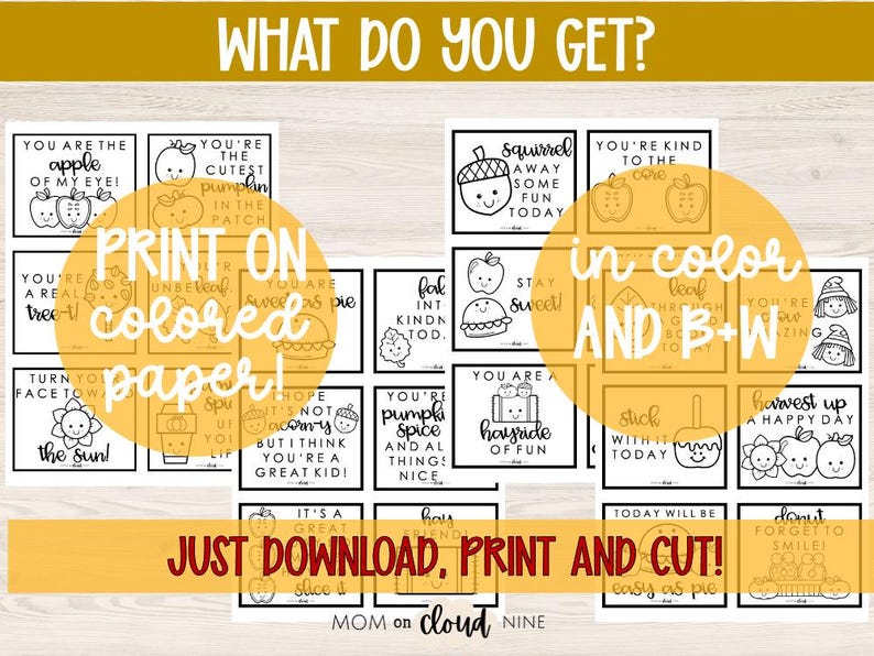 Fall Lunch Box Notes | Fall Lunchbox Notes | Printable Lunch Box Love ...