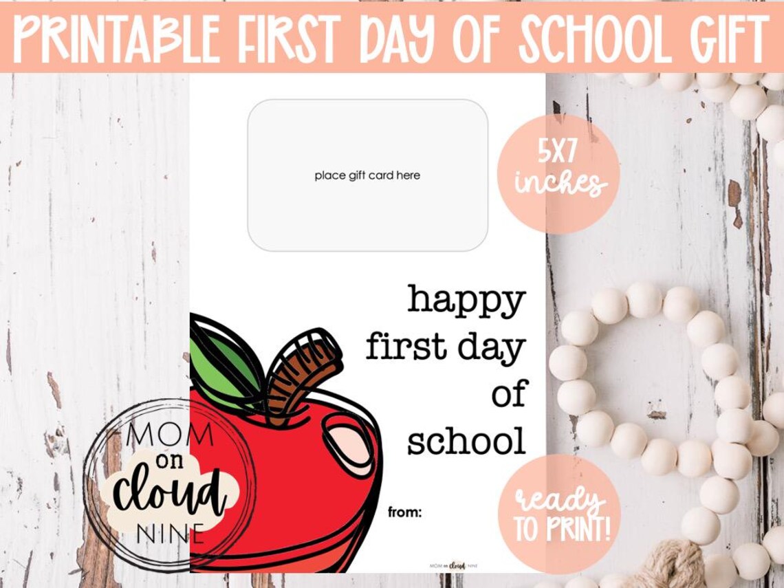 Gift for the First Day of School | First Day of School Teacher Gifts ...