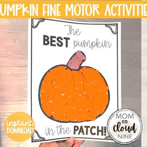 Pumpkin Craft for Kindergarten | Pumpkin Fine Motor Activities ...