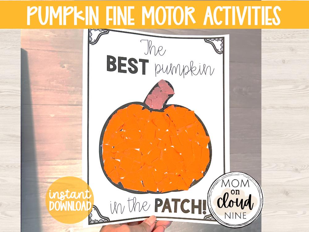 Pumpkin Craft for Kindergarten Pumpkin Fine Motor Activities Pumpkin ...