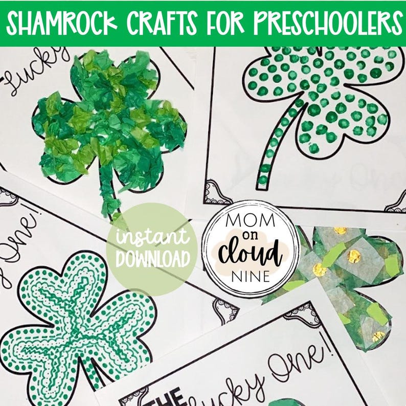 Shamrock Craft | Shamrock Crafts for Preschoolers + Toddlers | Saint ...